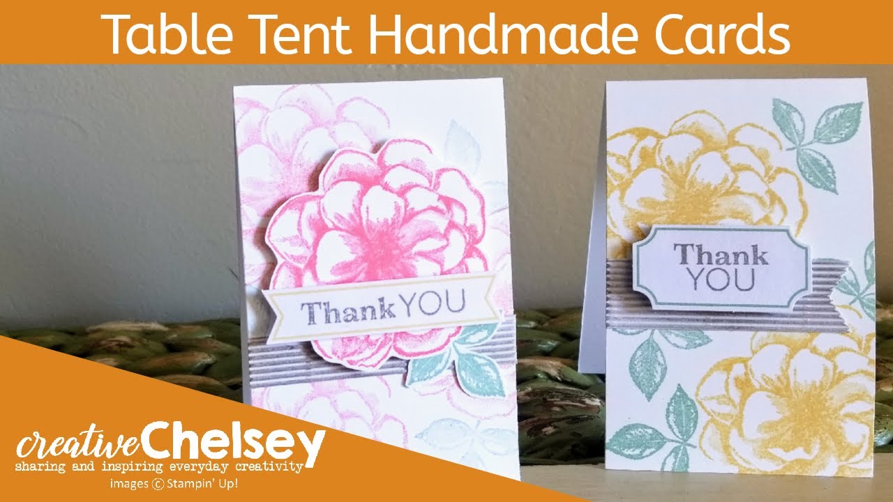 Table Tent Handmade Card - New Size - YouTube
