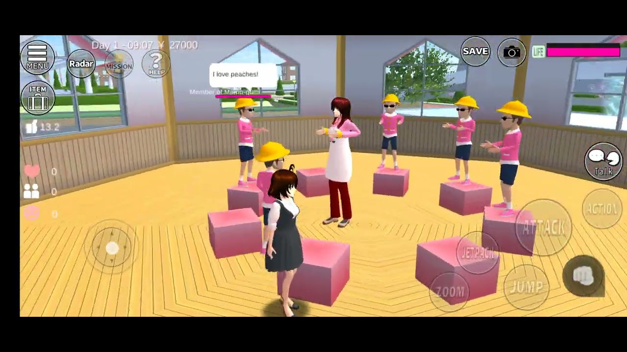 sakura play games with children - YouTube