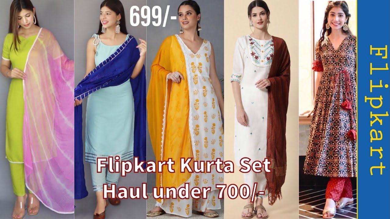Flipkart Kurta Set Haul | Flipkart Kurta Set Haul Under ₹700/-💕👗 - YouTube