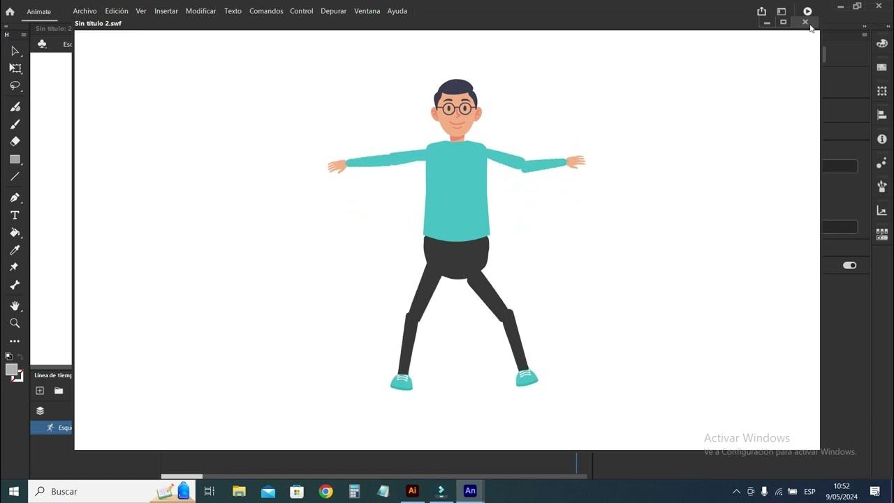 Como Hacer una Animación con la Herramienta Hueso | Adobe Animate CC 2023 - YouTube