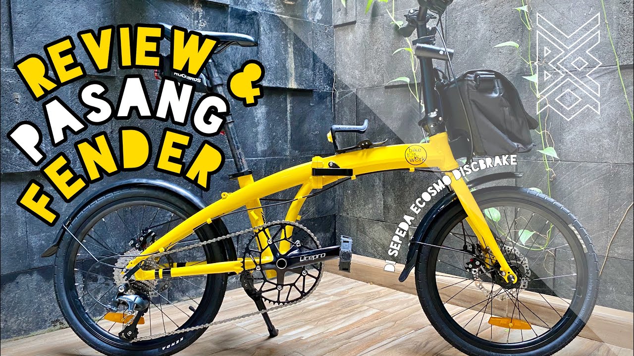 Review & Pasang Fender Polygon Urbano di Sepeda Element Ecosmo 7+ - YouTube
