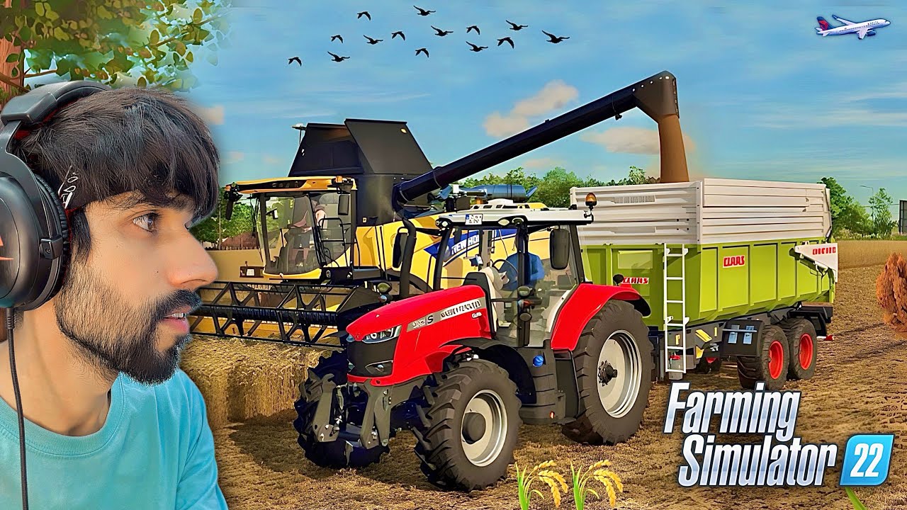 HARVESTING WHEET & BARLEY | FARMING SIMULATOR 22 GAMEPLAY #4 - YouTube