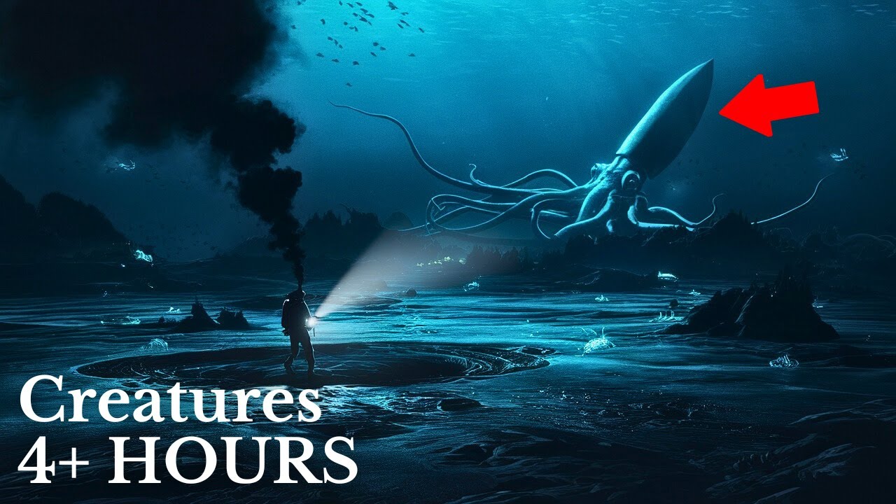 4+ HOURS of Terrifying Creatures Lurking in the Ocean to Fall Asleep ...