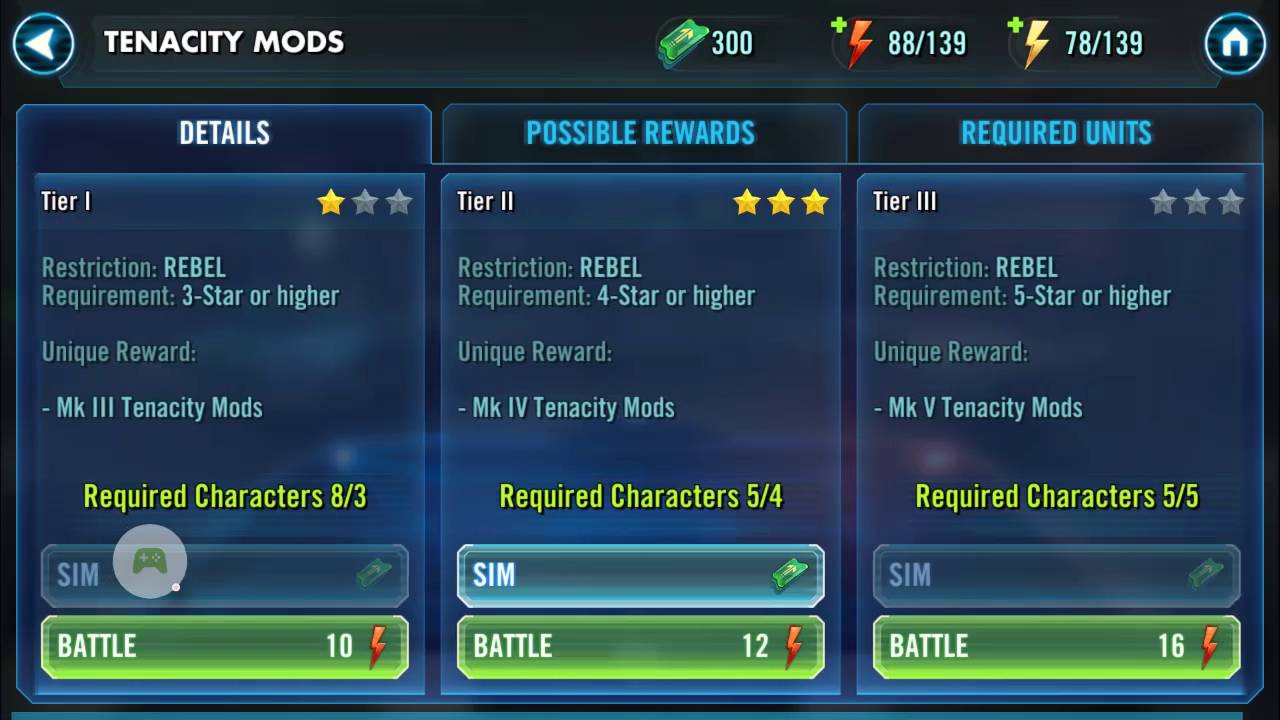 Star Wars™: Galaxy of Heroes - Tenacity Mod Challenge Tier 3 - Complete ...