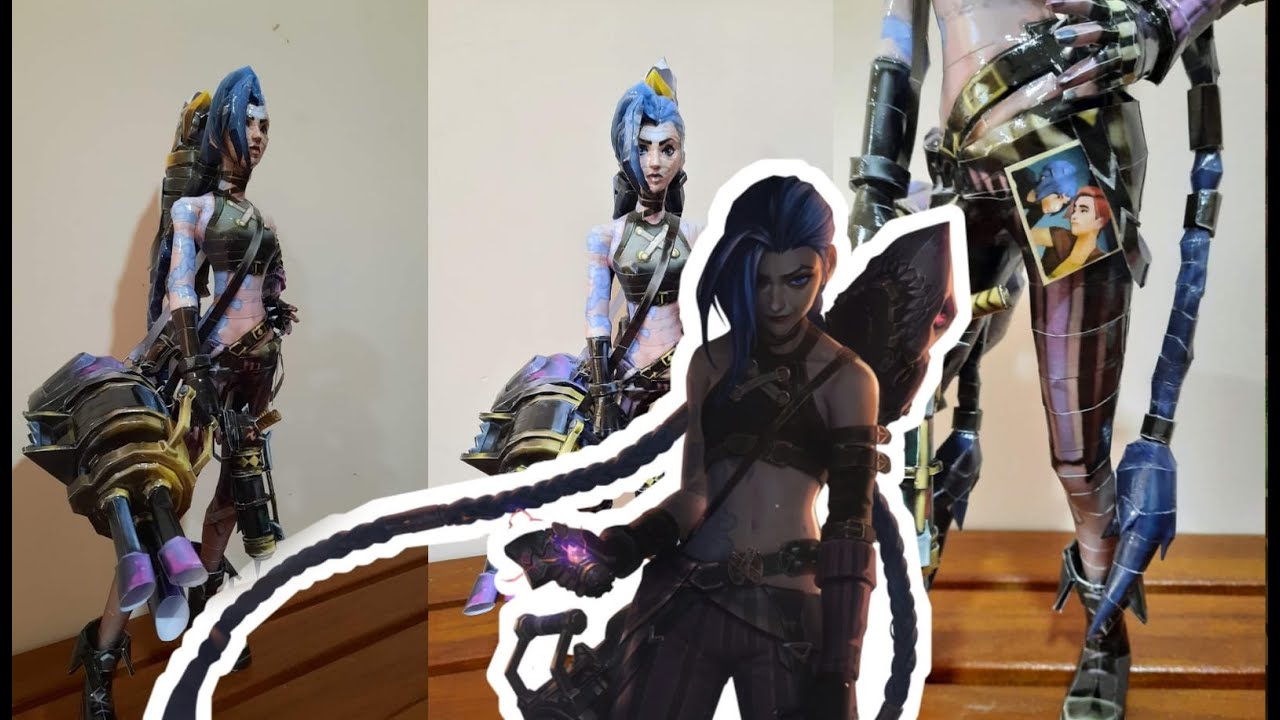 (HugoPapergal) PAPERCRAFT Jinx Arcane - YouTube