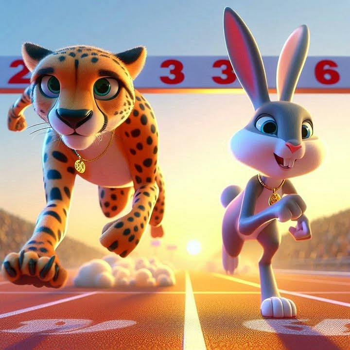 Cheetah vs Rabbit The Clever Race mp4 #kidsstories #adventure # ...