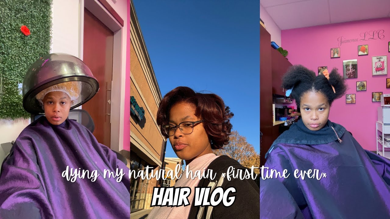 Dying My Natural Hair *First Time* + Facetime My Friends Get Their ...