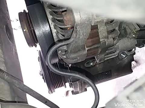 Membuka memasang compressor aircond Mitsubishi Lancer ex step by step ...