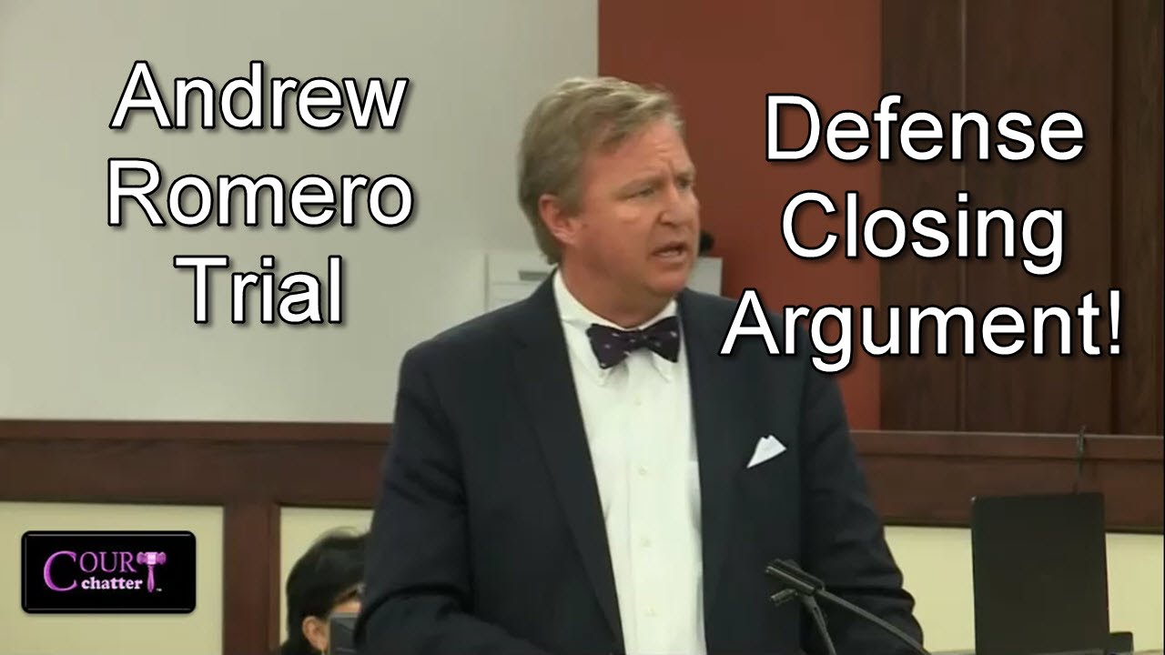 Andrew Romero Trial Defense Closing Argument 09/23/16 - YouTube