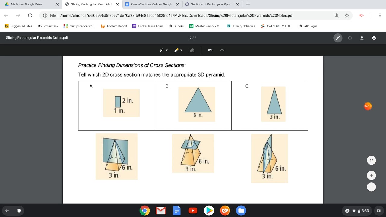 Cross Sections of Rectangular Pyramids Notes - YouTube