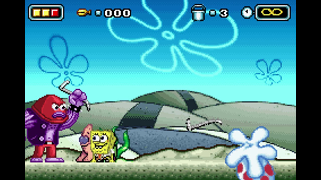 SpongeBob SquarePants the Movie Game (GBA) World 1 Boss Thug Fish ...