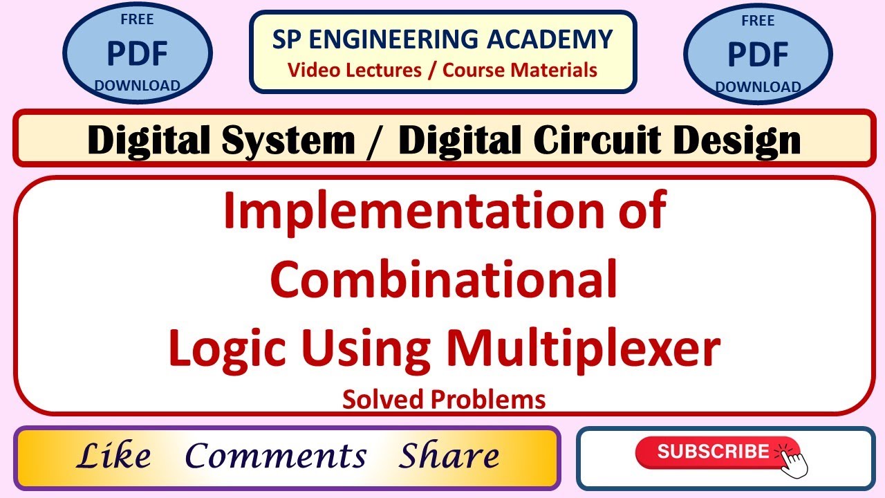 Ds 10 Implementation Of Combinational Logic Using Multiplexer Solved Problems Youtube
