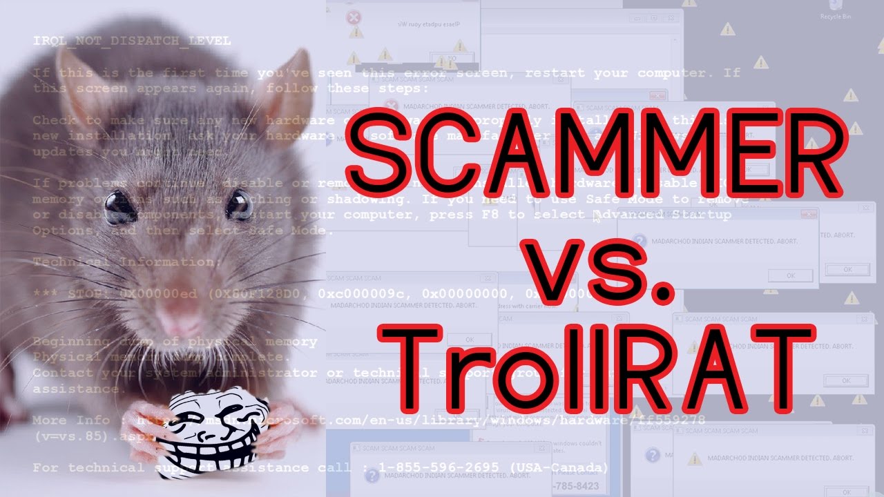 TECH SUPPORT SCAMMER VS. TROLLRAT - YouTube