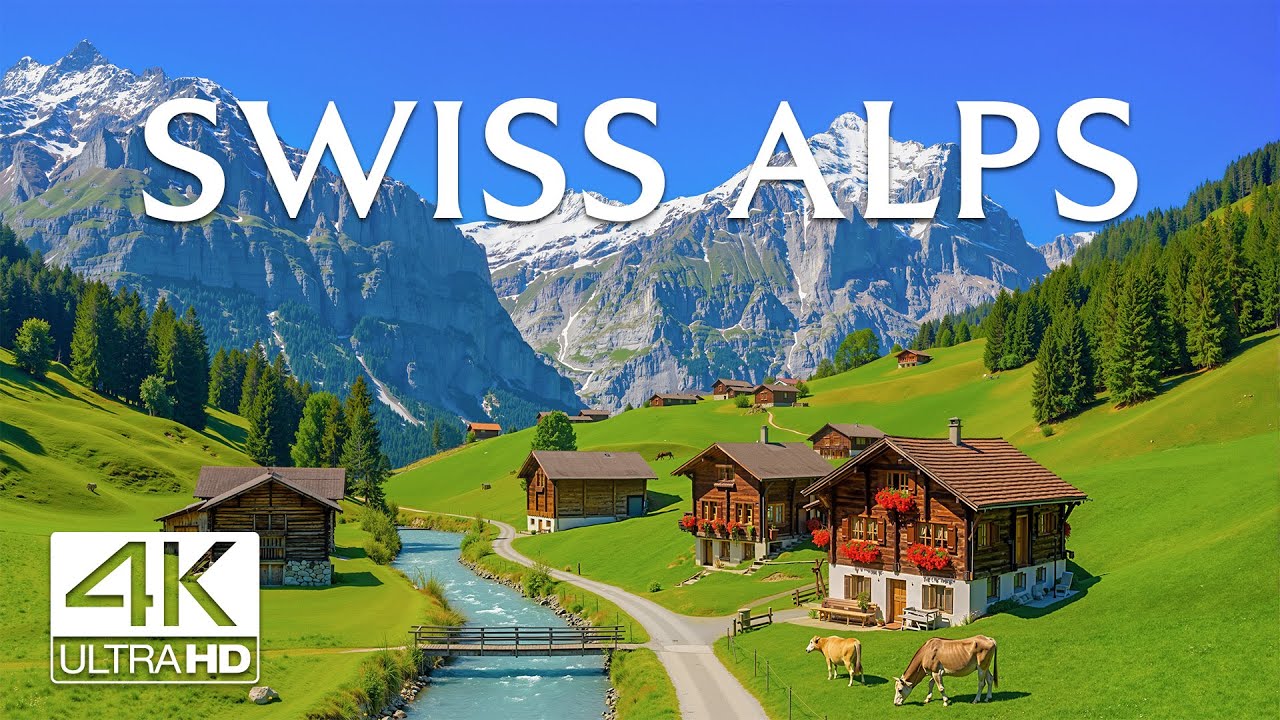Swiss Alps 4K | Unreal Mountain Kingdom – Snowy Peaks, Glaciers ...