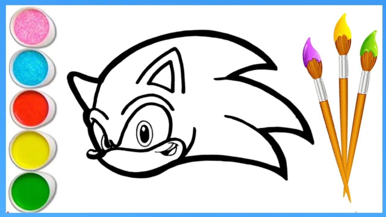 Sonic Drawing | coloring for kids | how to draw Sonic - YouTube