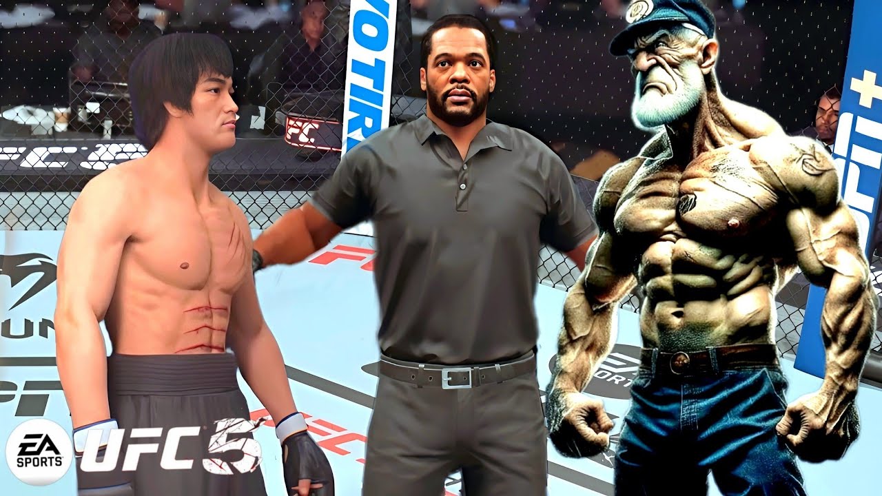 PS5| Bruce Lee vs. Sea Old Captain (EA Sports UFC 5) - YouTube