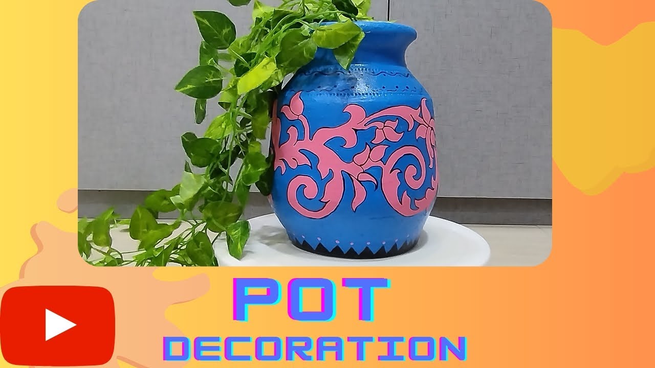 Terracotta pot painting | old mataka reuse | Home Decor idea using ...