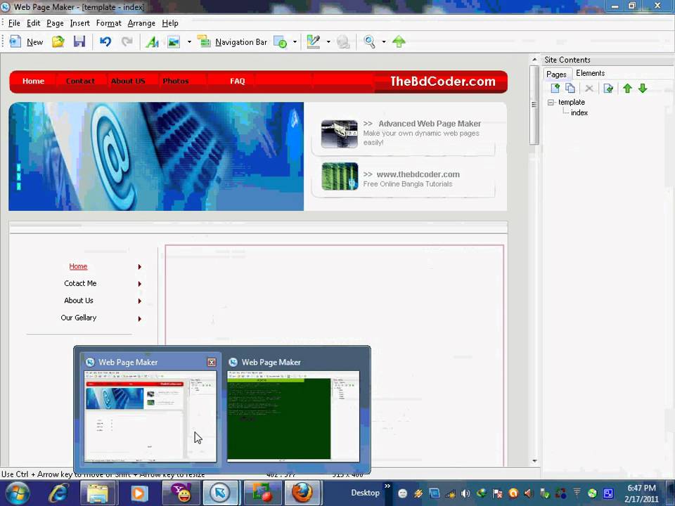 Bangla Tutorial - Advanced Web Page Maker - Dynamic Website (Part 3 ...