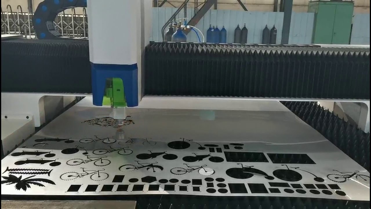 cut fan by laser cutting machine قطع المروح بماكينة ليزر القطع - YouTube