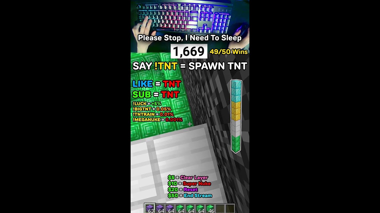 Minecraft Streamer vs Viewer TNT Game! - YouTube