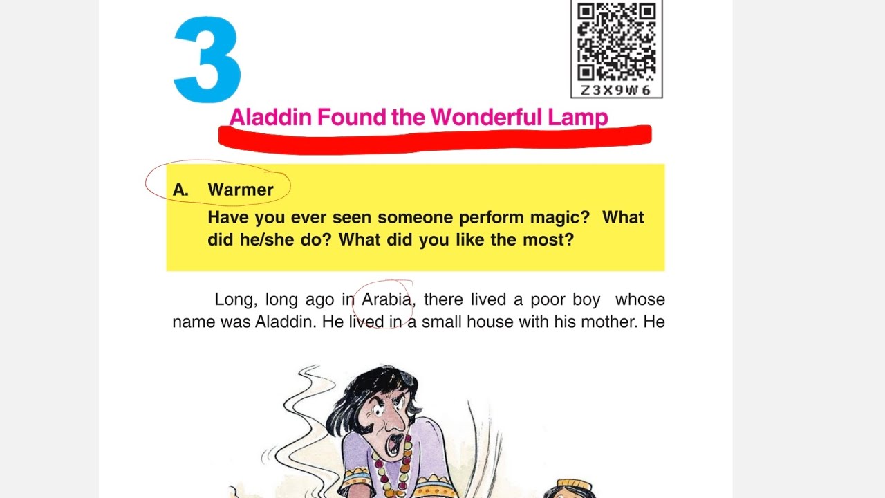 Aladdin found the wonderful lamp class 7th radiance English Book Bihar ...