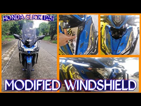 PAANO MAGKABIT NG WINDSHIELD SA HONDA CLICK 125i - MODIFIED WINDSHIELD ...