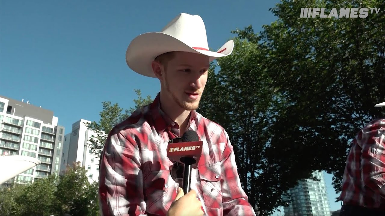 Flames ride in 2024 Stampede Parade - YouTube
