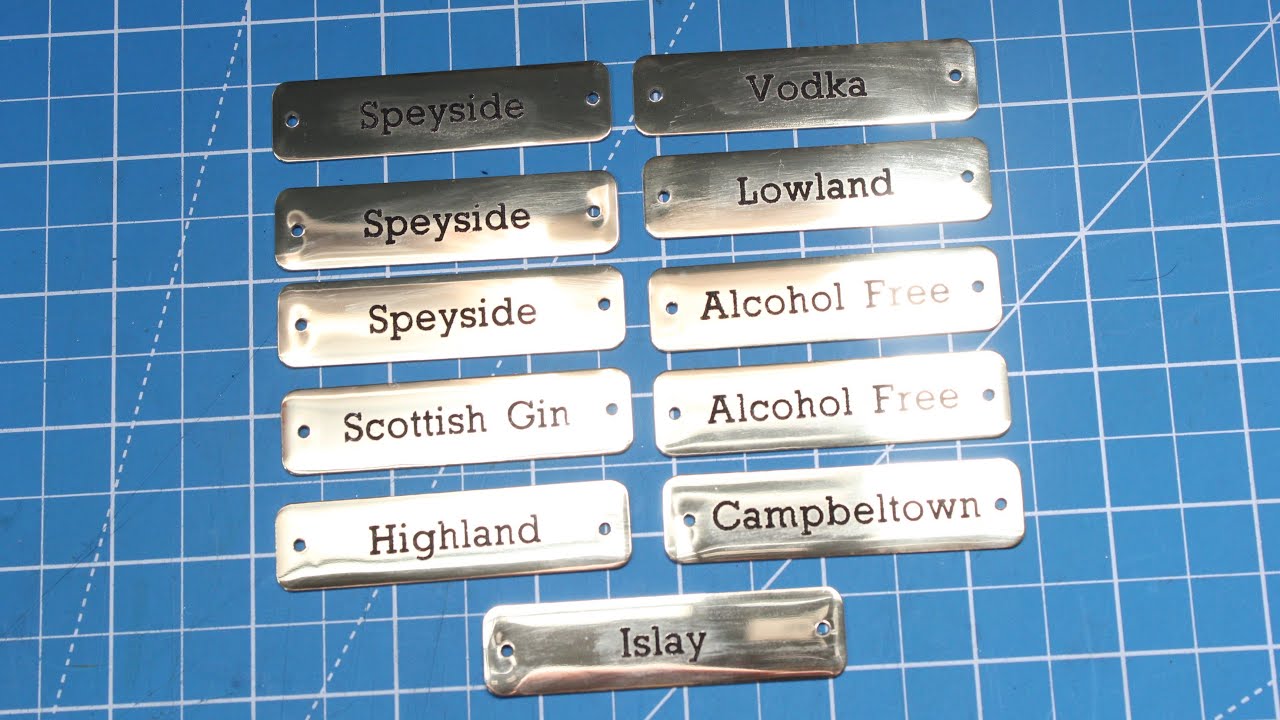 Custom Engraving 11 x Gold Plates Engraved With Text Blackfill and ...