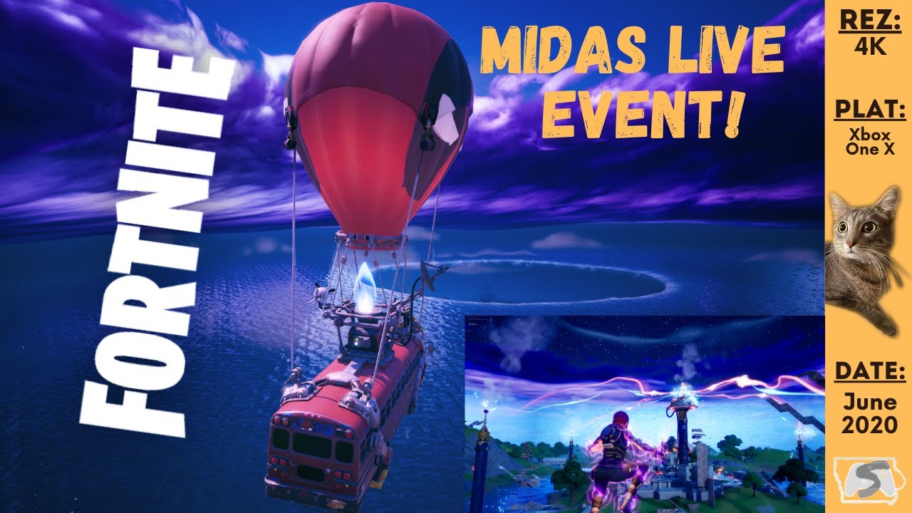 Fortnite MIDAS EVENT Full Recording - Water Storm! - YouTube
