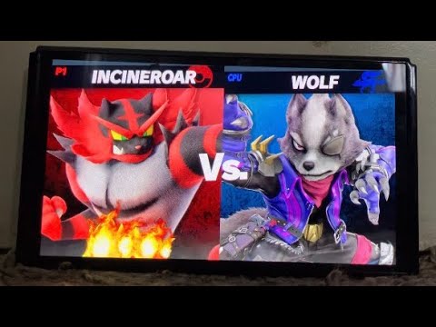 Incineroar VS Wolf In Super Smash Bros Ultimate Rematch Battle Gameplay ...