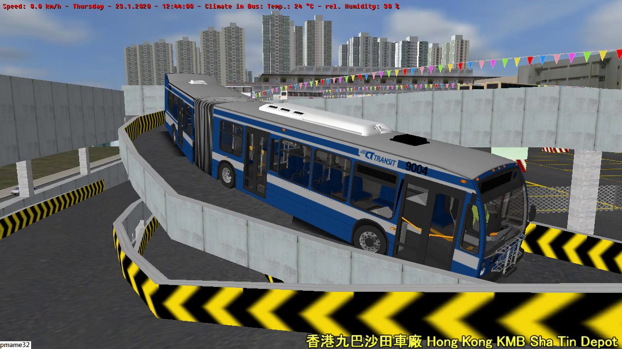 Omsi 2 tour (1690) CT Transit Nova LFS Artic 18m articulated bus @ Hong ...