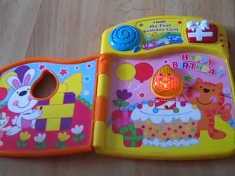 VTech My First Birthday Card.Musical book with nursery rhymes - YouTube