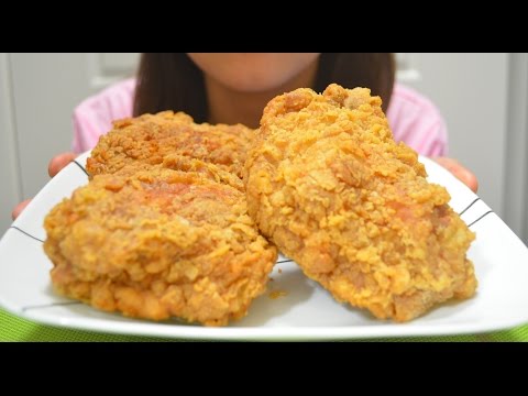 ASMR: Fried Chicken ^_^ Cooking & Eating Sounds