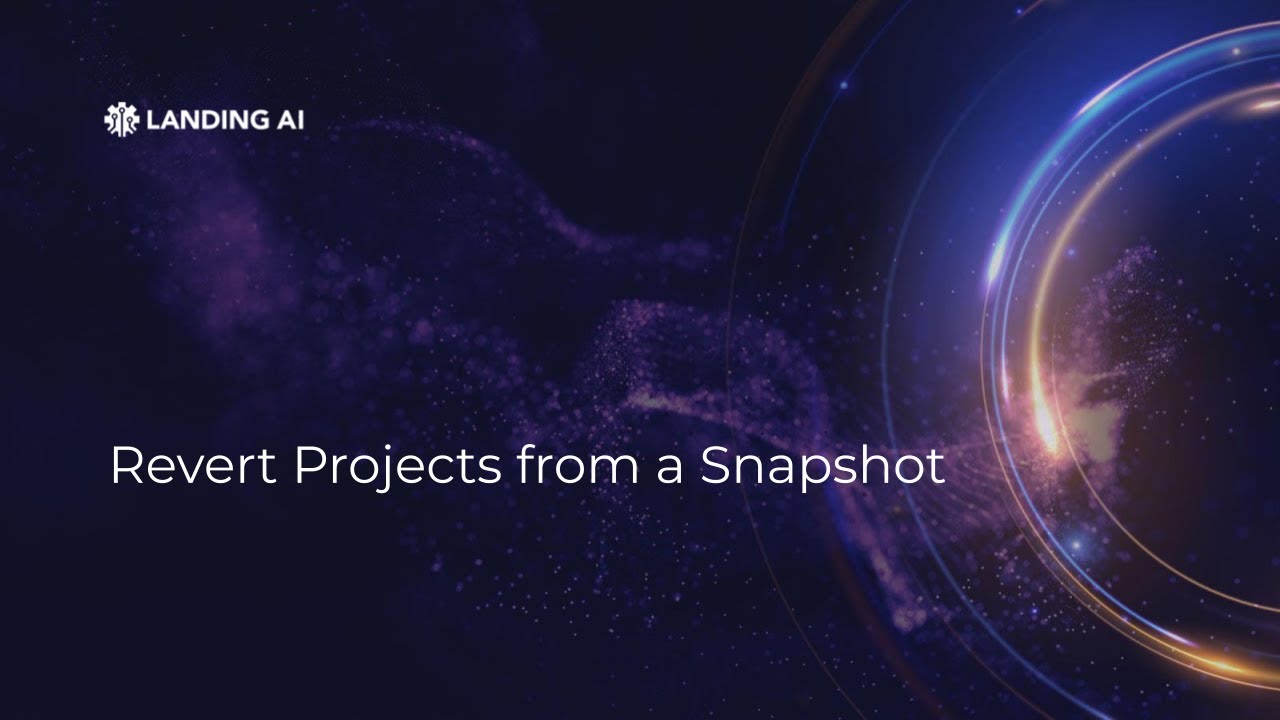 Revert Projects From a Snapshot - YouTube