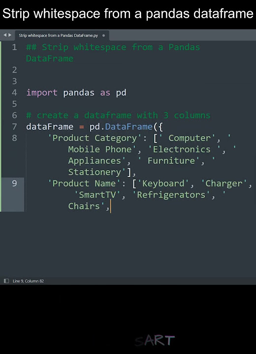Strip Whitespace From A Pandas Dataframe In Python Python Data Science Python Coding