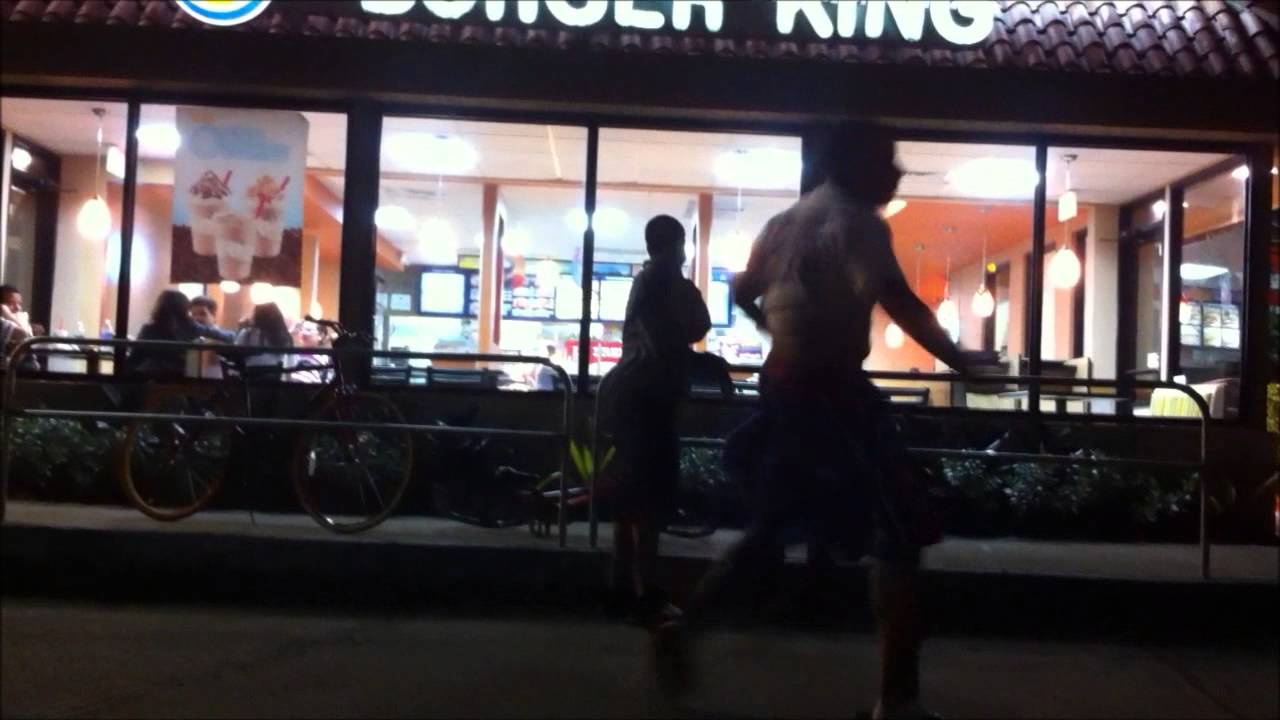 Harlem Shake! Outside Burger King at Night! - YouTube