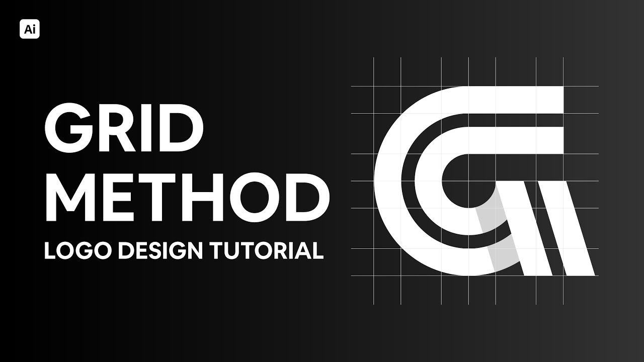 How to Design G Letter Logo with Grid and Shadow Effect - YouTube