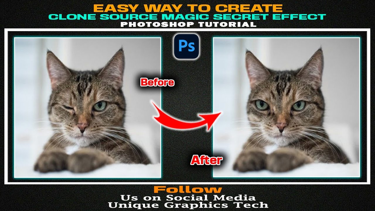 Easy Way to Change Clone Source Magic Secret Effect in Photoshop ll An Amazing Tutorials II ...
