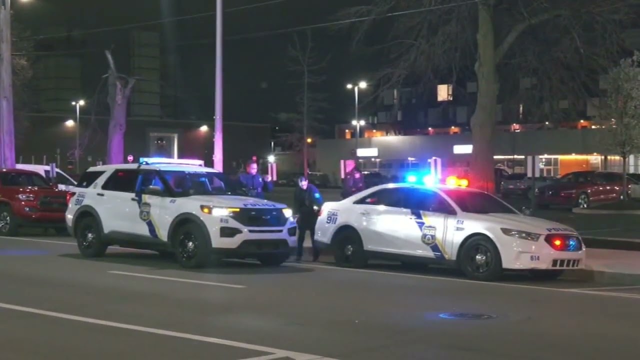 Police Cars At Night