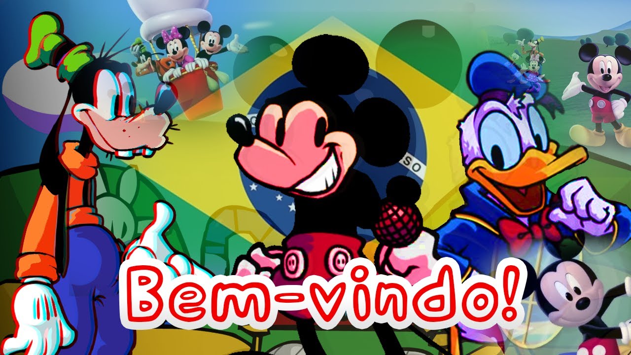 FNF I BEM VINDO! (Welcome Saster) Mas o Mickey mouse, Pato Donald e ...
