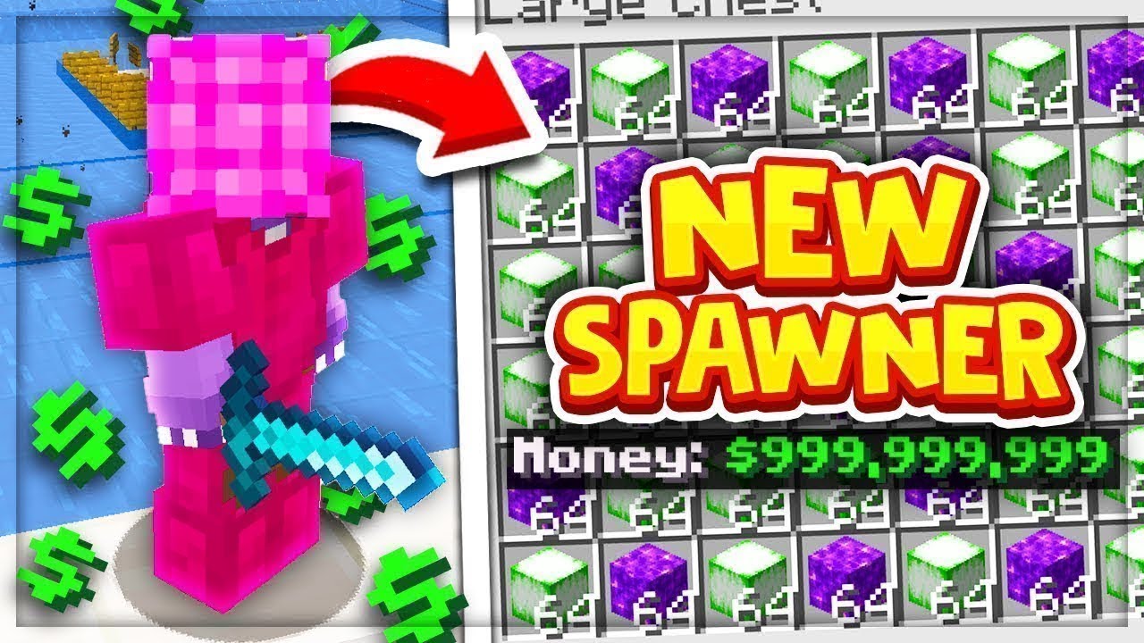 BEST AUTO SPAWNER MONEY FARM makes TRILLIONS on NEW SKYBLOCK MAP! | New Minecraft SKYBLOCK ...