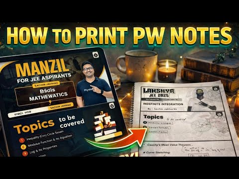 How to print pw notes in white background free | pw ke notes print ...