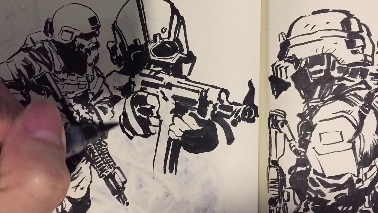 15 IDEAS TO FILL YOUR SKETCH BOOK: Part 2 Soldiers military operators ...