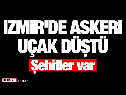 İzmir'de askeri uçak düştü, şehitler var! Bölgeden ilk görüntüler