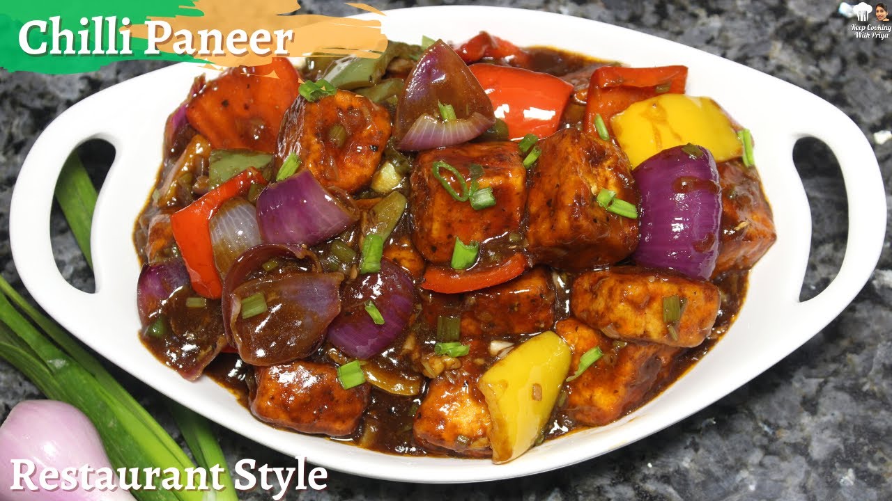 How to make Chilli Paneer - Restaurant Style | Paneer Chilli Recipe ...