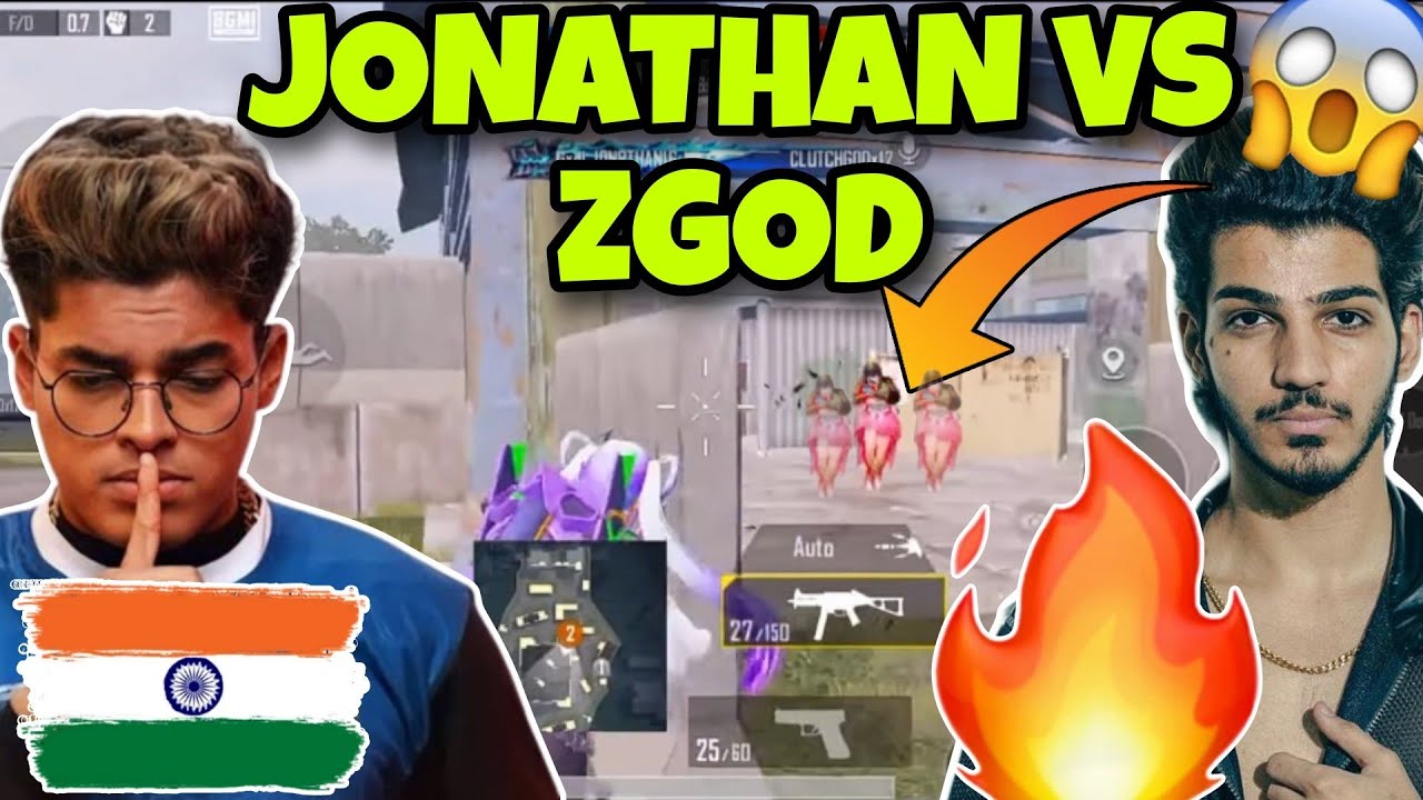 🇮🇳 Jonathan vs Zgod And Clutchgod 2v2 🔥|| Shocked by Zgod Jonathan ...
