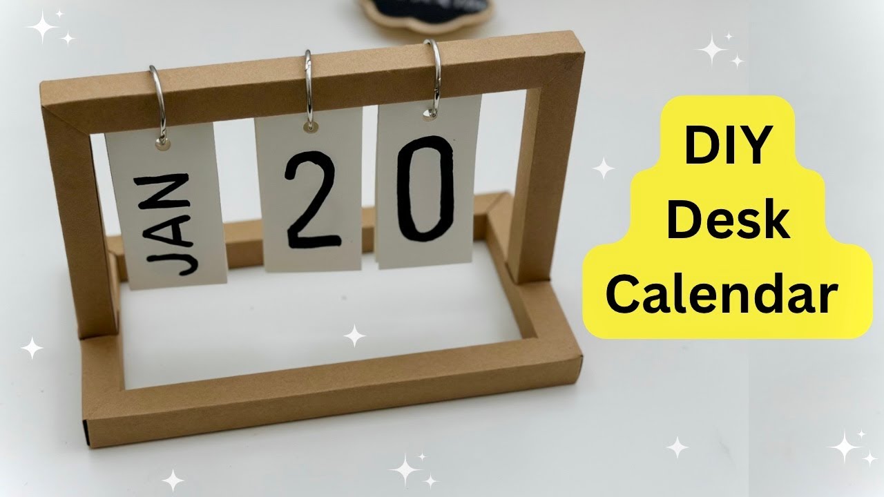 Create Your Own Stylish Desk Calendar With This Diy Tutorial! / DIY ...