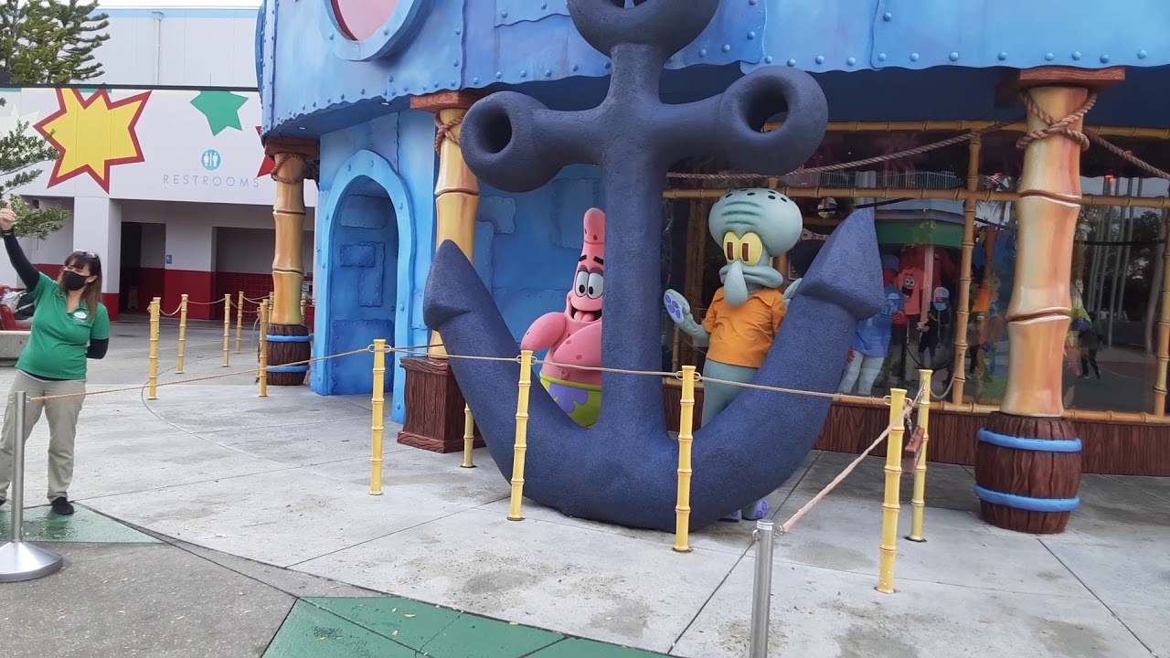 Spongebob Characters Universal Studios Orlando Theme Parks - YouTube