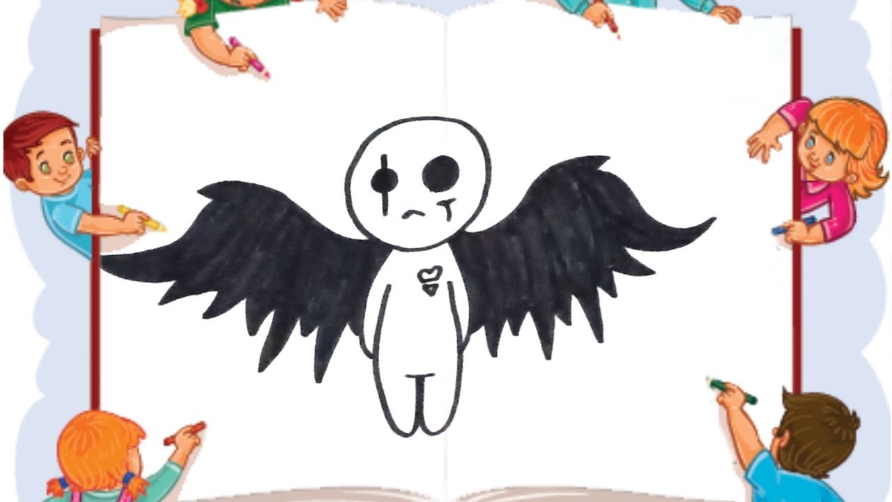 HOW TO DRAW A ANGEL | SCARY THINGS | EASY DRAWING STEP BY STEP TUTORIAL ...