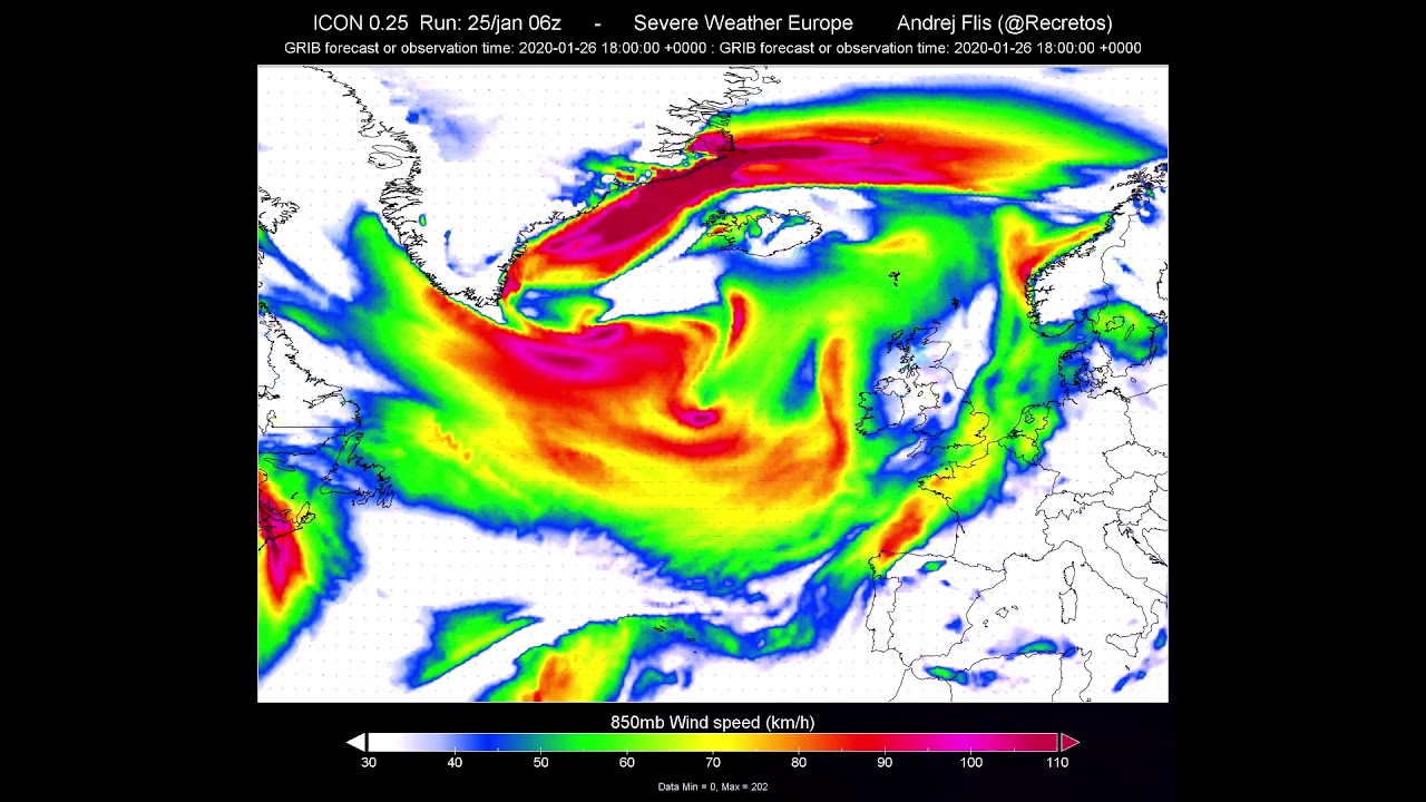 North Atlantic windstorms animation /SWE - YouTube